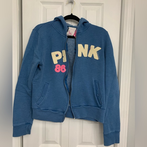 PINK Victoria's Secret | Jackets & Coats | Pink Zipper Jacket Fits Like ...